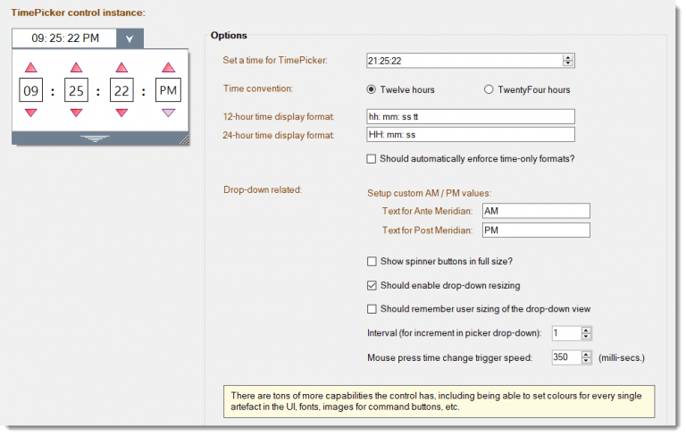 Features-rich .NET Controls for WinForms